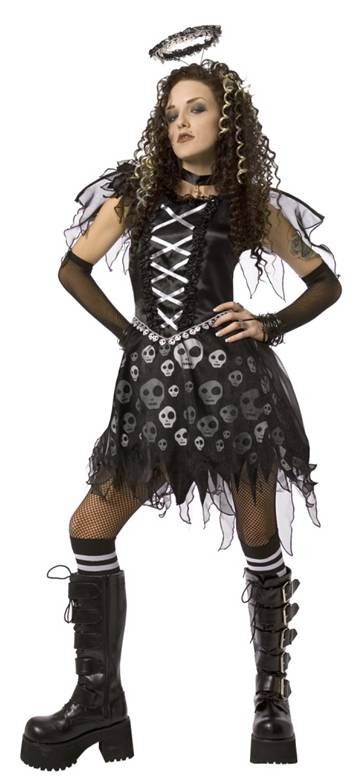 Déguisement ange gothique : Costume ange noir pour femme - Déguisement ...