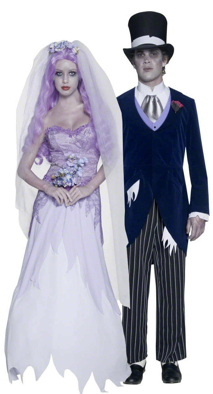 Déguisement couple de mariés gothiques : Costume couple macabre ...
