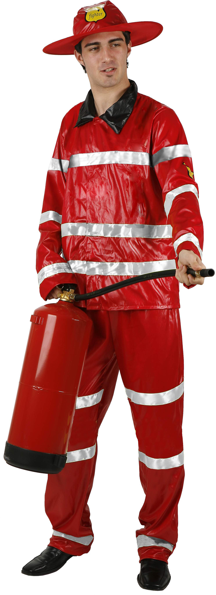 Déguisement pompier homme : Uniforme rouge pas cher